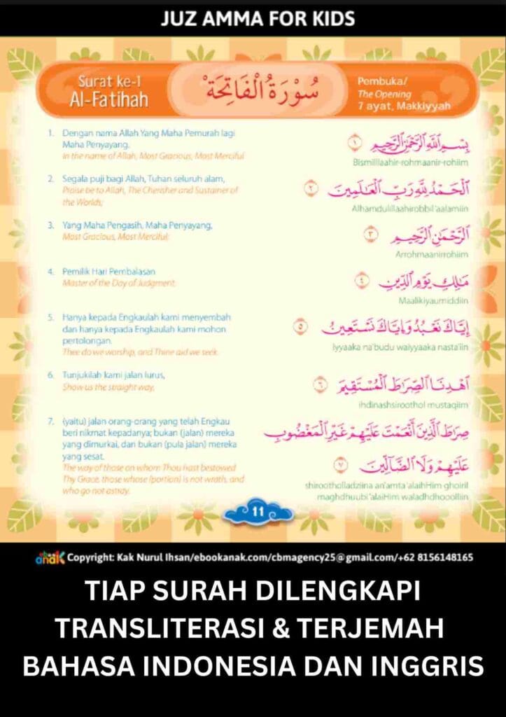 Juz Amma For Kids | Arab-Indonesia-English + 9 Poster Anak Edukatif ...