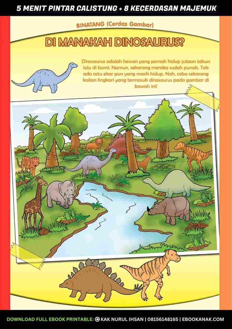 Worksheets Printable PAUD TK Pintar Calistung dan Cerdas Majemuk Edisi ...